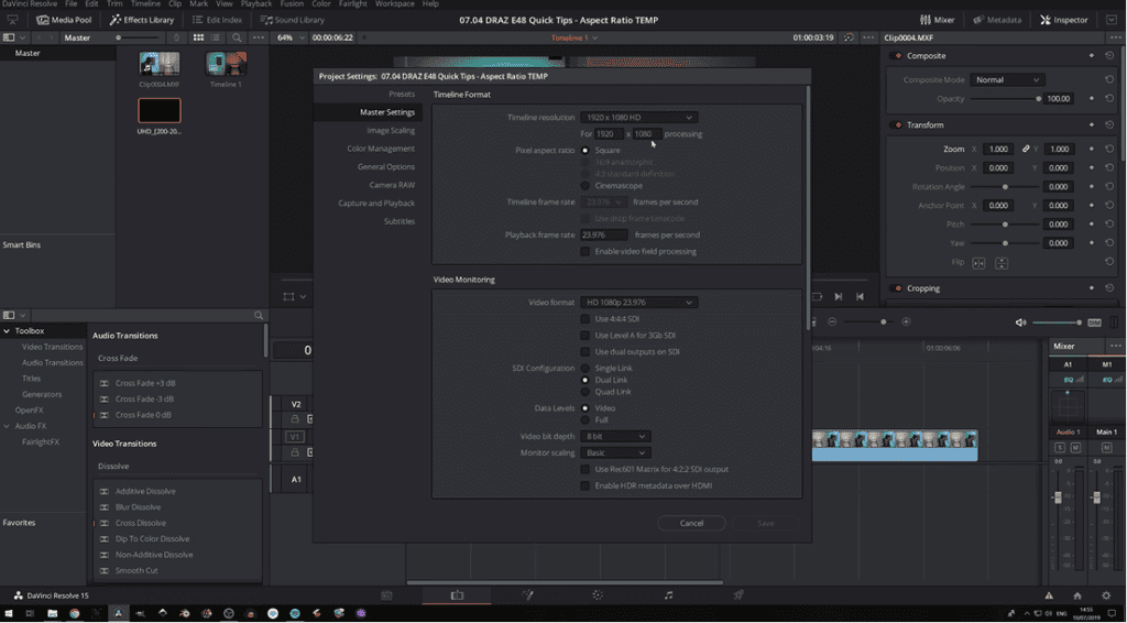 How To Change Aspect Ratio In Davinci Resolve Easiest Methods 